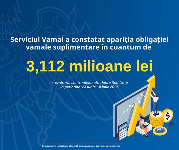 Serviciul Vamal a identificat taxe neplătite de peste 3 milioane de lei ...
