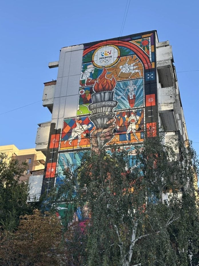 Pictura murală „Visul Olimpic” este în proces de restaurare ...